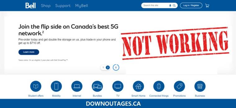 Bell Canada Down or Service Outage? Check Current outages and problems ...